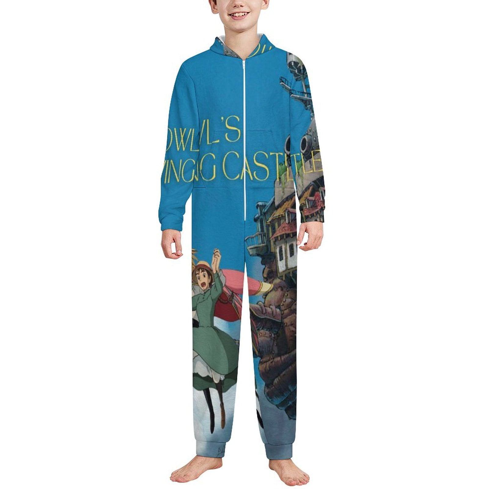 Howls Moving Castle Kids Union Suit One Piece Pajama Onesie Sleepwear ...