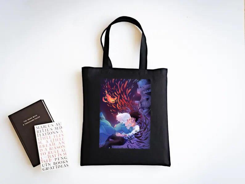 Howls Moving Castle Movie Shirt Howl Studio Ghibli Hayao Anime Tote Bag ...