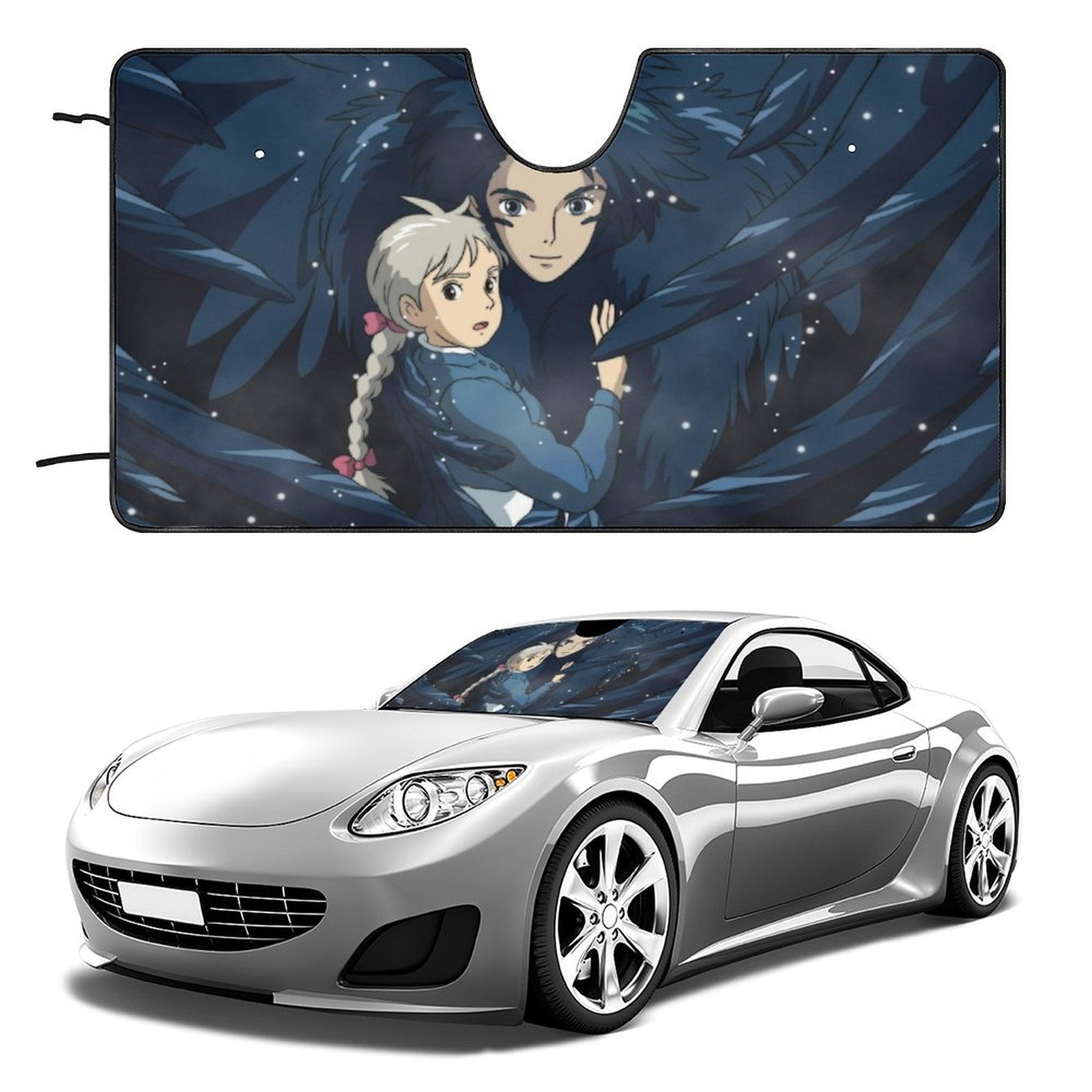 Howls Moving Castle Windshield Sun Shade - Car Sun Shade Windshield ...