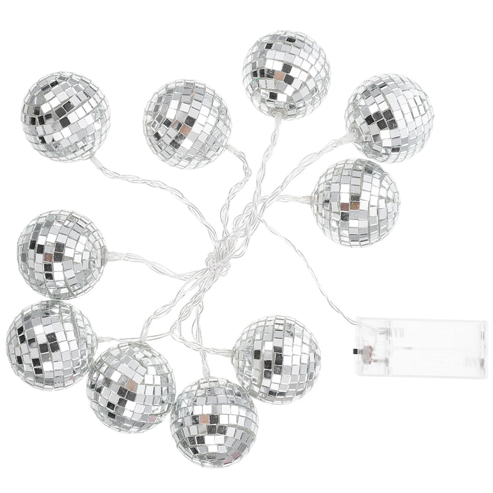 Howooi 1 Set of LED Disco Ball String Light Mirror LED Party String ...