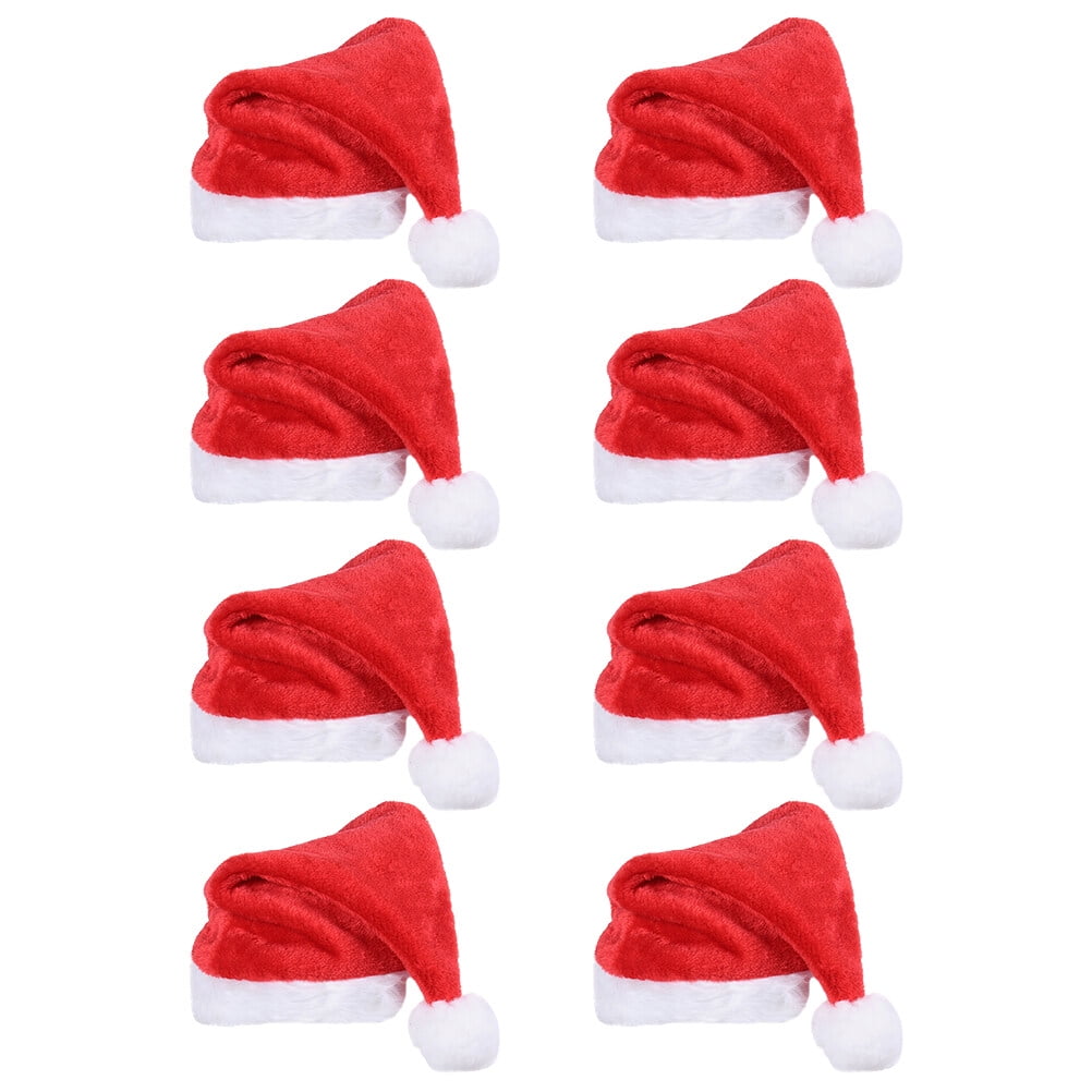 Howooi 8pcs Christmas Hats Xmas Santa Claus Hat Holiday Event Props ...