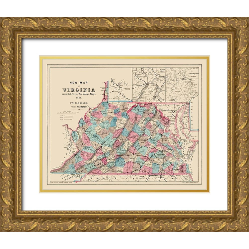 Hoyer 32x26 Gold Ornate Wood Framed with Double Matting Museum Art ...