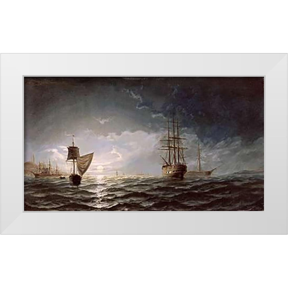 Hoyer, Edward 24x15 White Modern Wood Framed Museum Art Print Titled ...