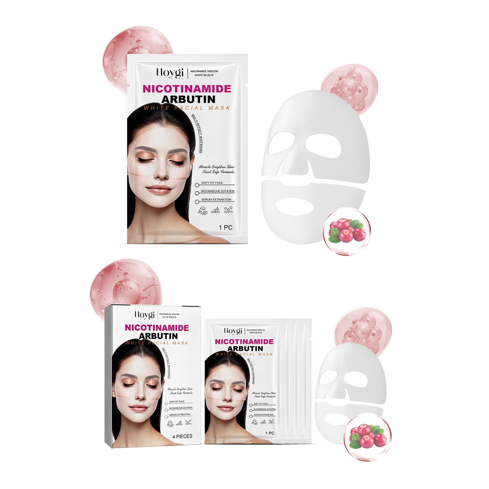 Hoygi Nicotinamide Arbutin Moisturizing Mask, Facial Skin Hydrating ...