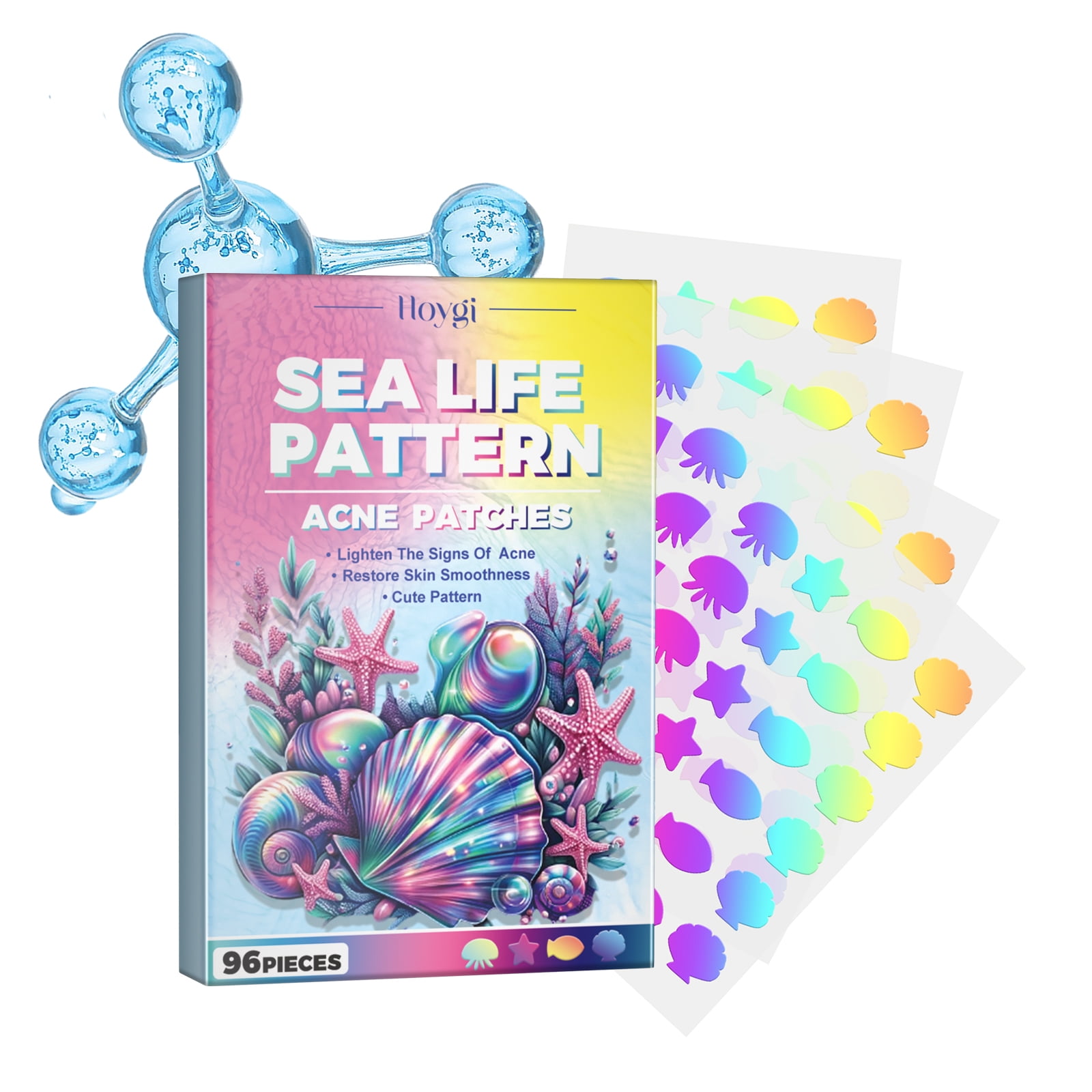 Hoygi Sea Life Pattern Acne Patches, Reduce Pimples Anti-Dryness Deep ...