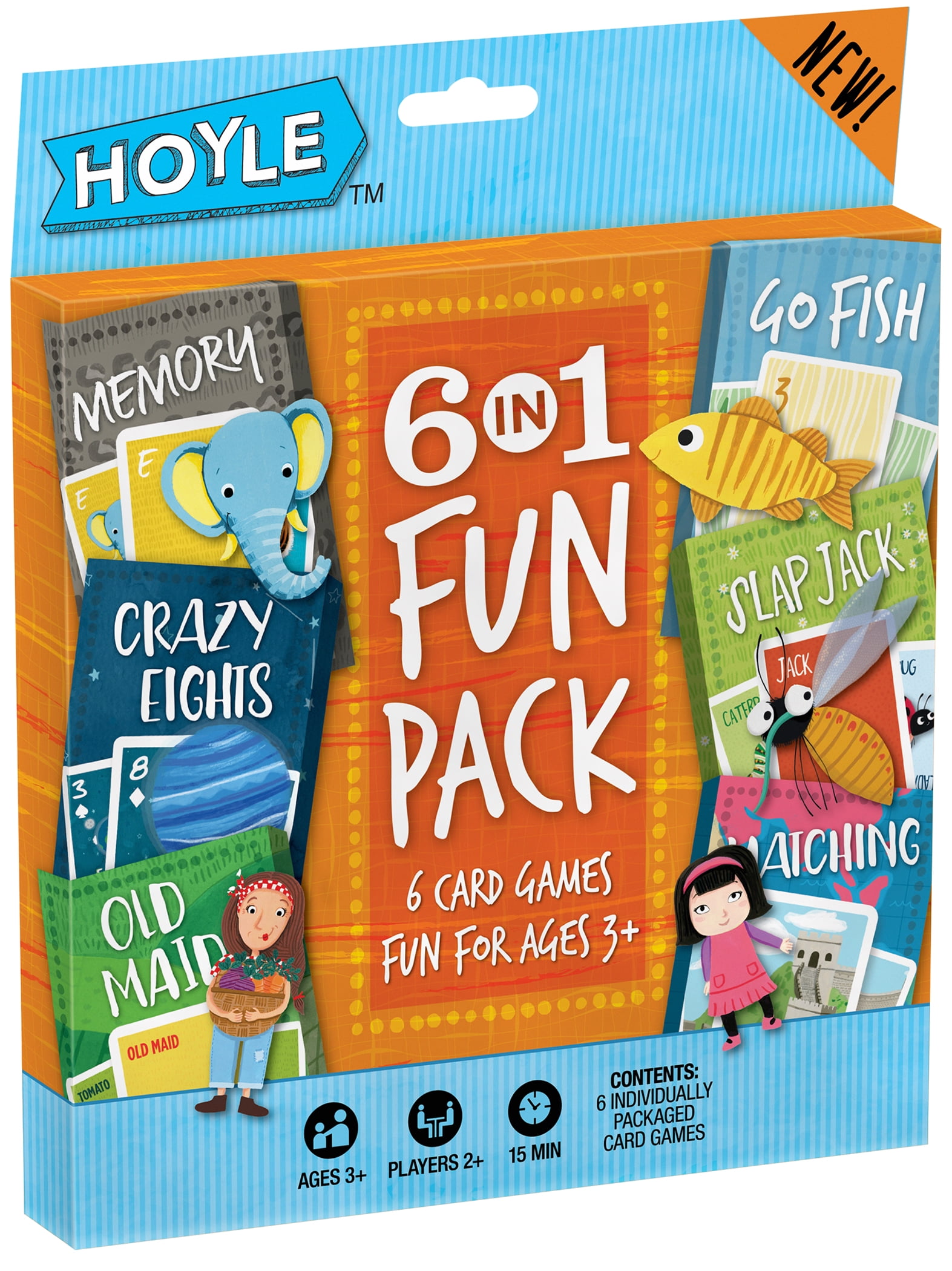 Hoyle 6 in 1 Fun Pack: Small Card Games for Kids - Walmart.com