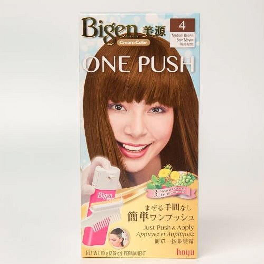 Bigen By Hoyu One Push Cream Color - 4 Medium Brown - Walmart.com