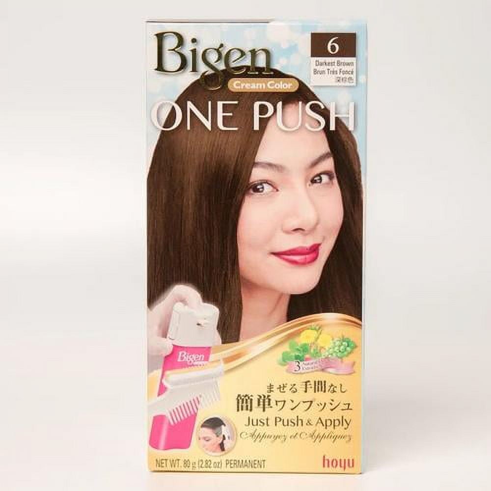 Bigen One Push Hair Color#6 Darkest Brown - Walmart.com