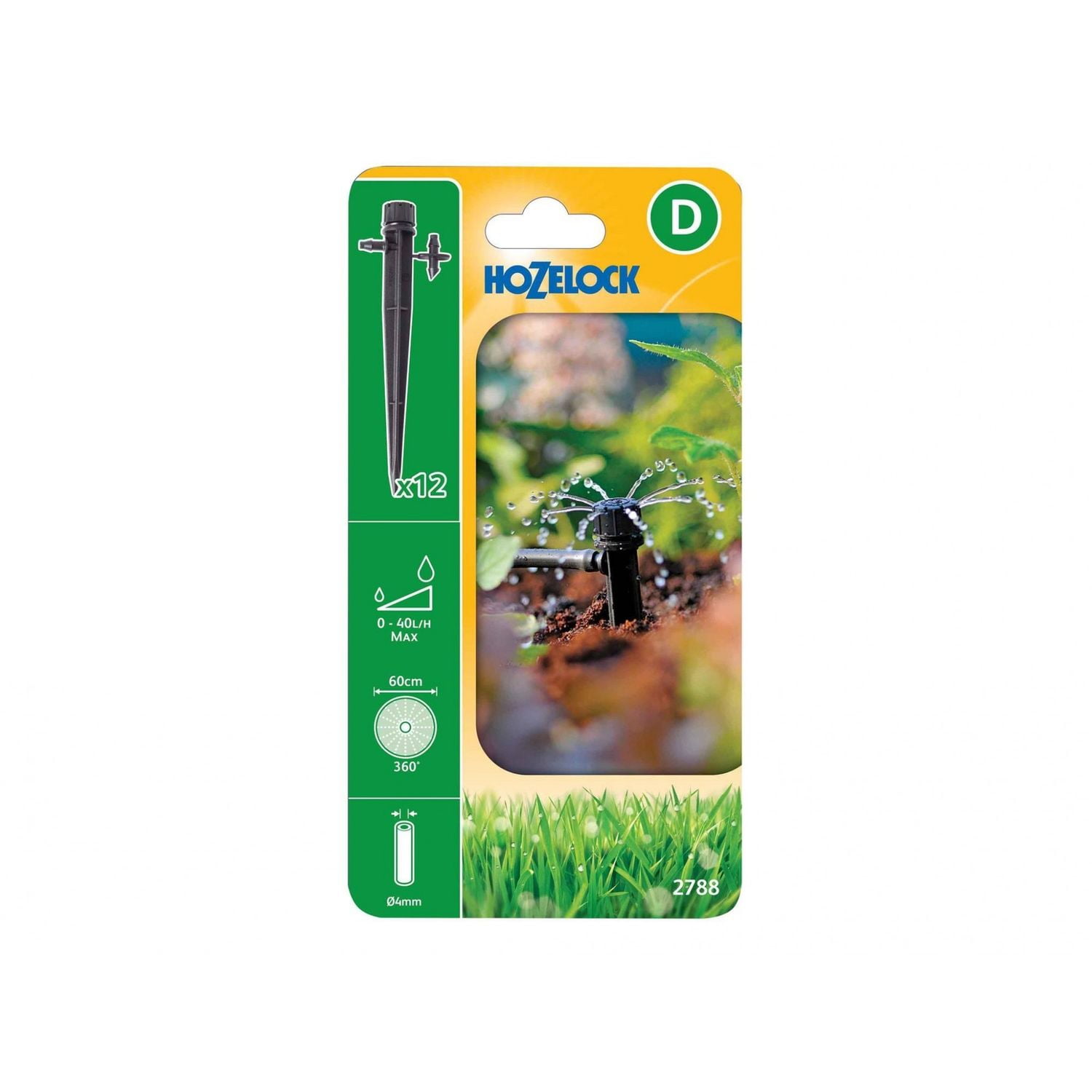 Hozelock 2788 End Of Line Adjustable Mini Sprinkler On Stake 4mm (pack ...