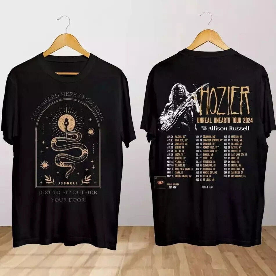 Hozier Unreal Unearth Tour 2024 T Shirt Hozier Concert Shirt Unreal ...