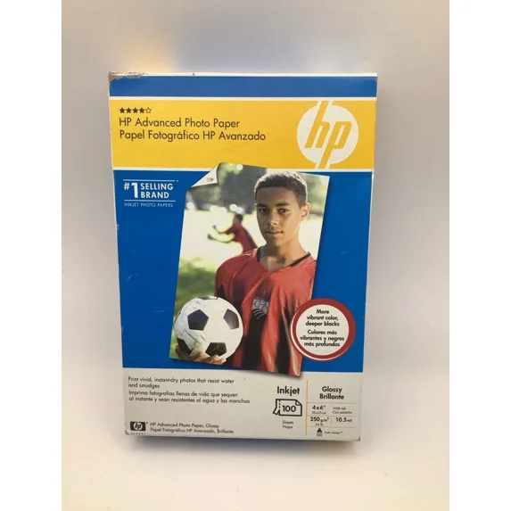 Hp Advanced Photo Paper 4X6 Glossy / 10.5 Mil / 100 Sheets (Q7906A ...