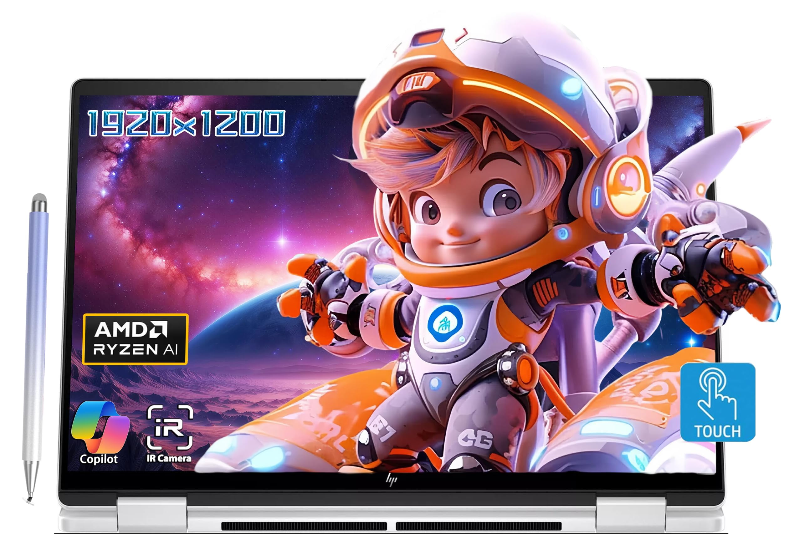 Hp Envy 2024 14" AI 2-in-1 Slim Laptop, WUXGA Touchscreen, AMD Ryzen 7 8840HS (Beats i7 1355U ...