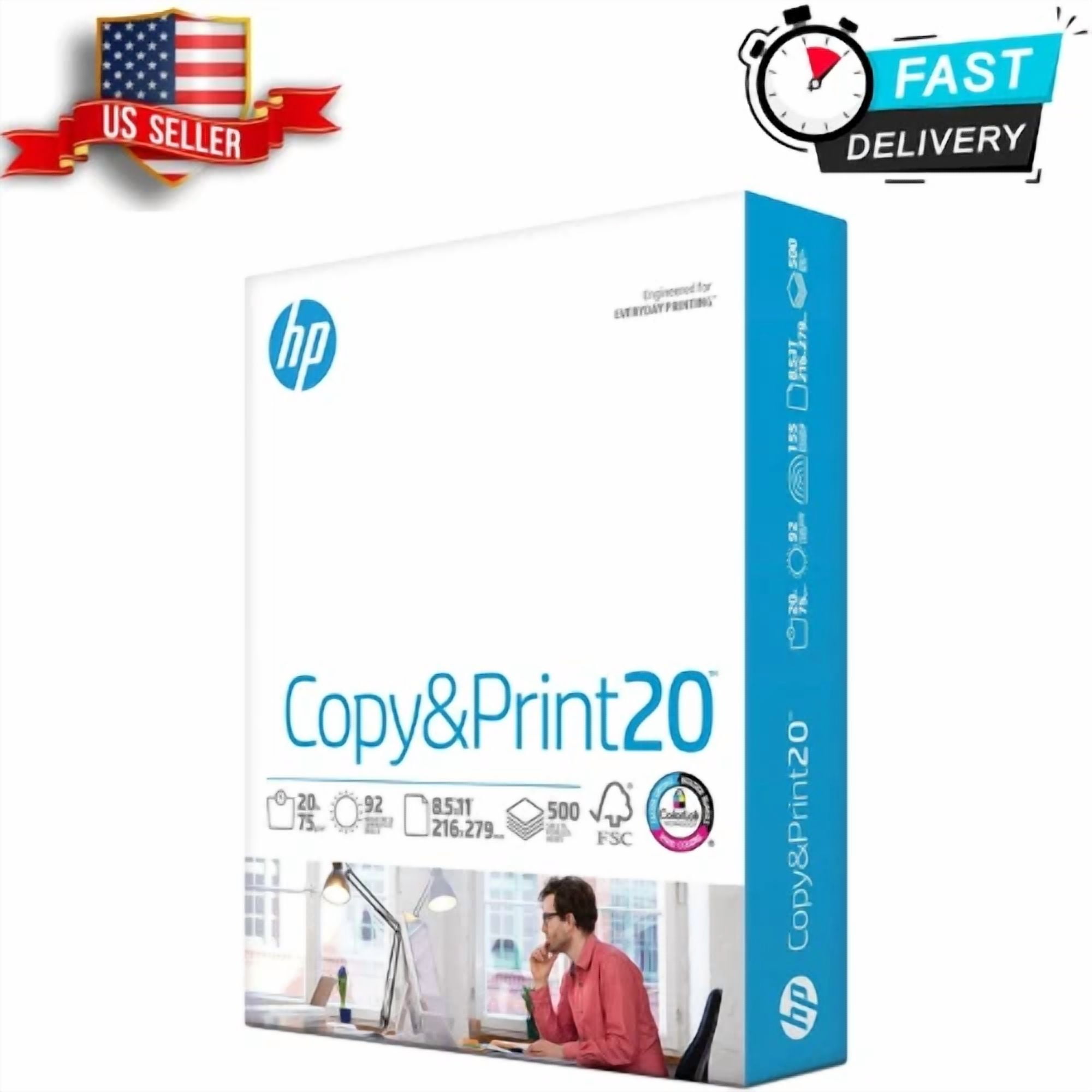 Hp Printer Paper 8.5 X 11 Paper Copy &Print 20 Lb 1 Ream Case - 500 ...