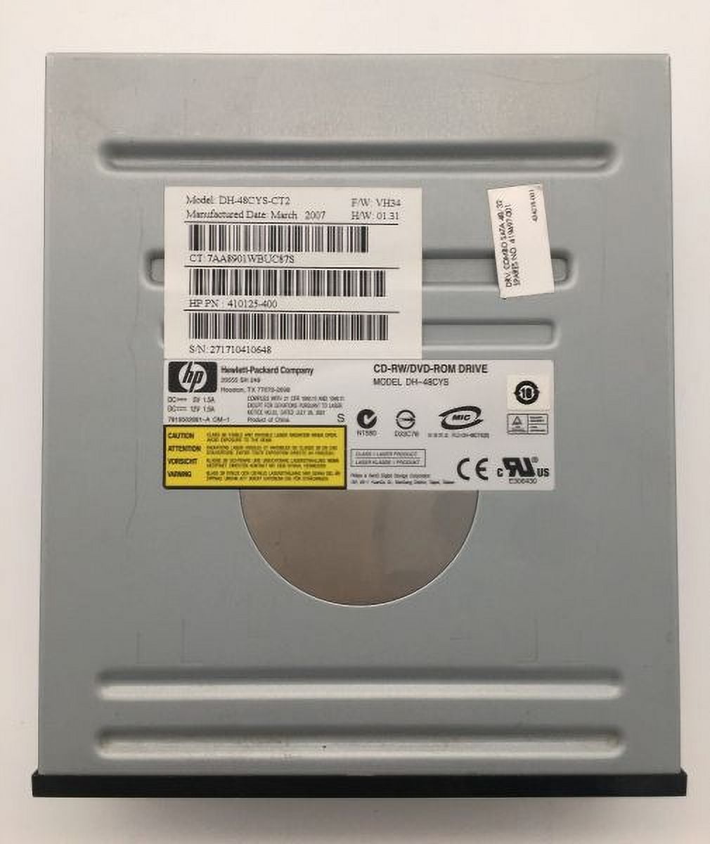 Hp cd-rw/dvd-rom drive dh-48cys , 410125-400, march 2007, taiwan, fw ...