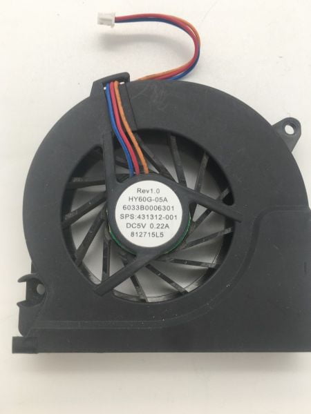 Hp compaq laptop cpu fan rev 1.0, 6033b0006301, 431312-001 dc5v 0.22a ...