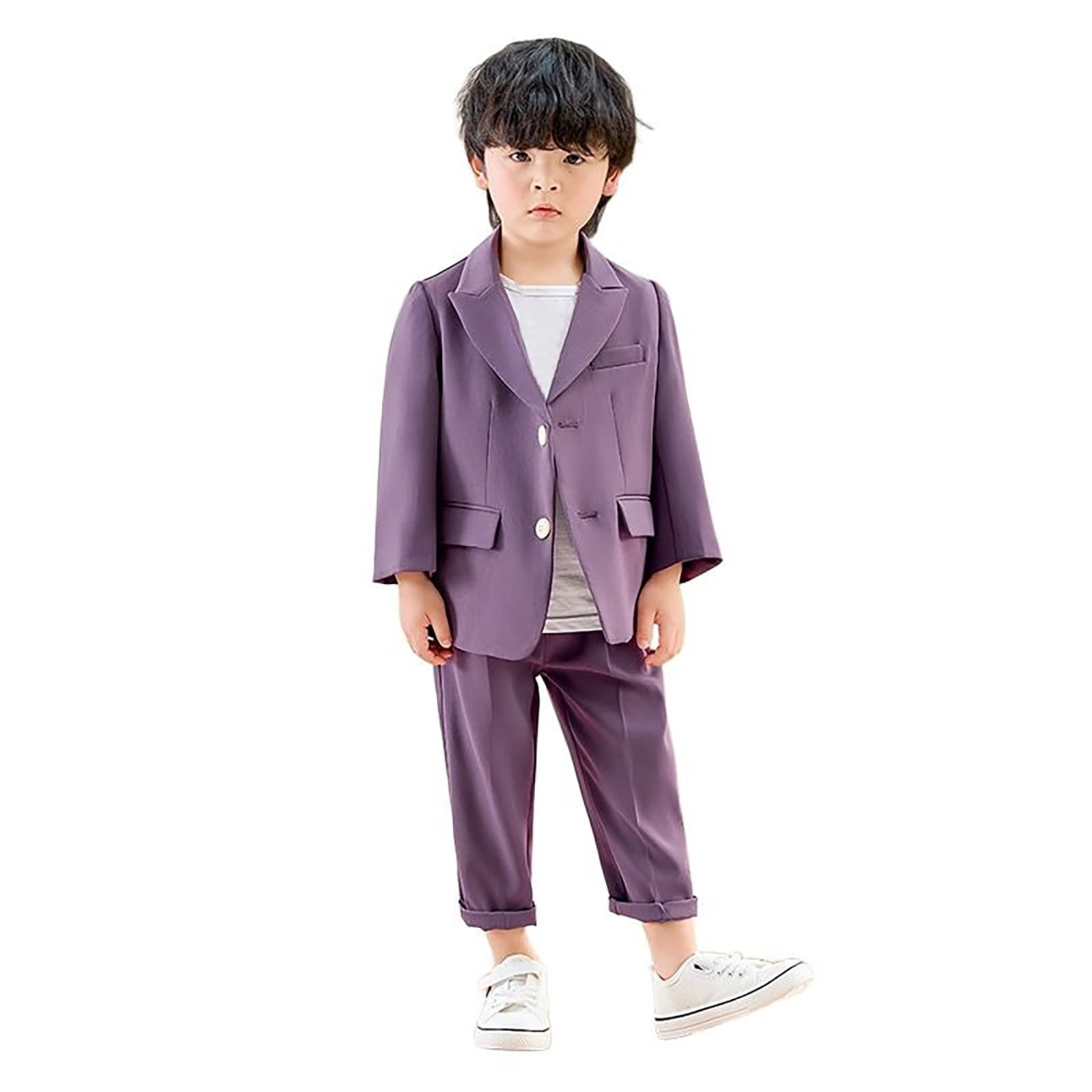 Hpapadks Baby Boy Outfits Boys Business Suits 3 Piece Tuxedo Set Formal ...