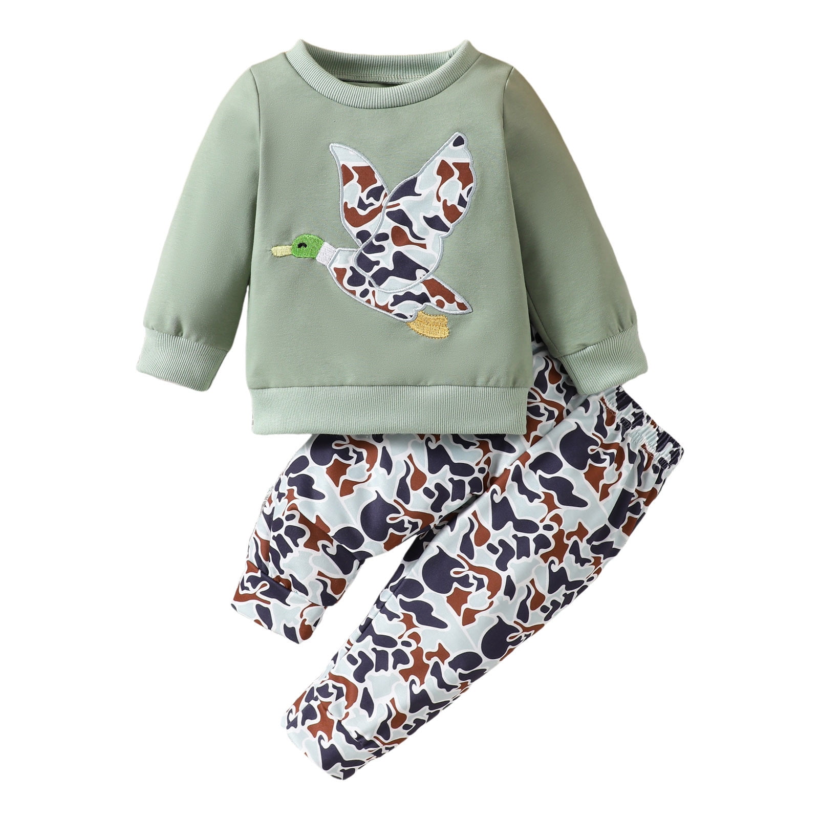 Hpapadks Baby Boy Outfits Girls Long Sleeve Animals Embroider Pullover ...