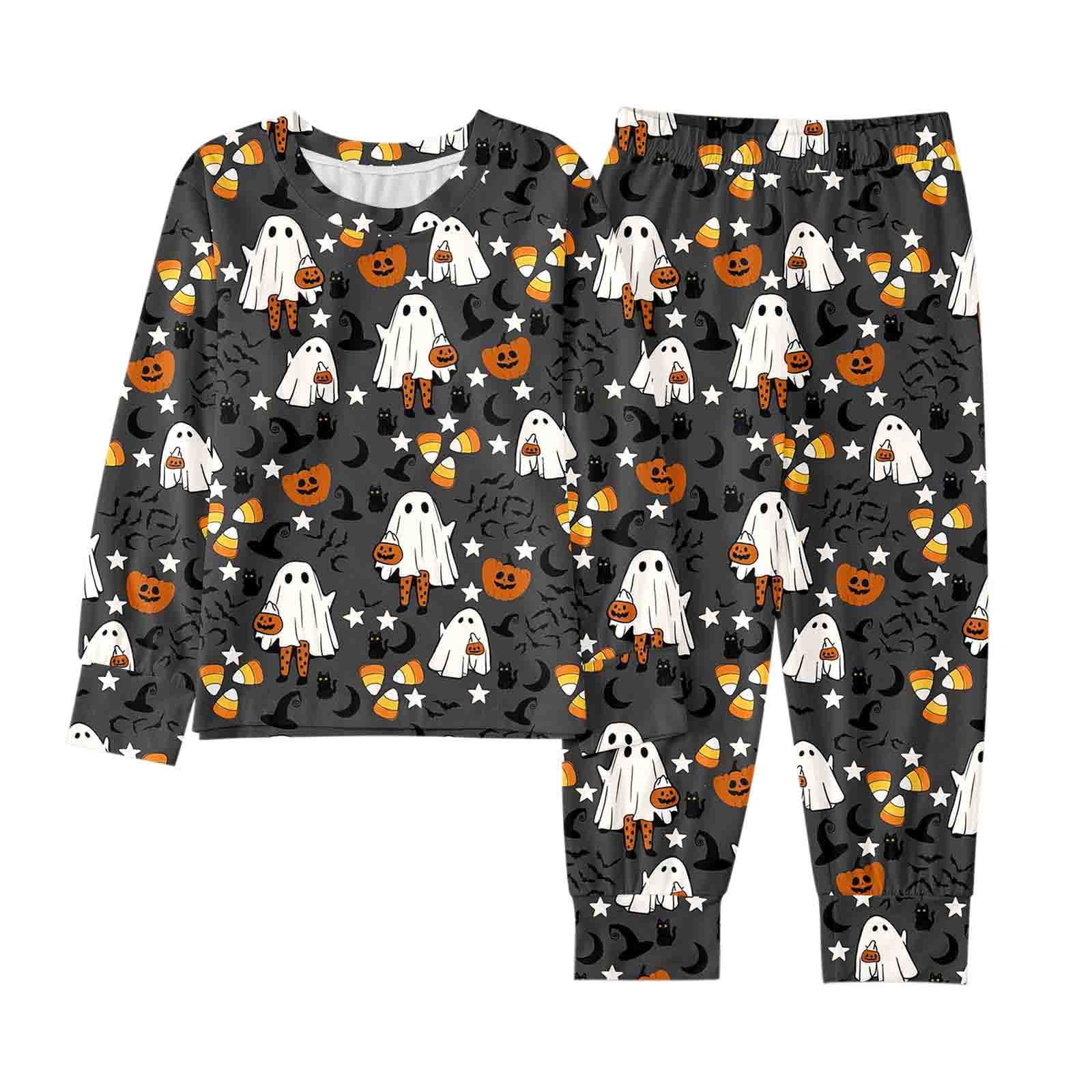 Hpapadks Baby Boy Outfits Kids Boys Girls Long Sleeve Pumpkin Print T Shirt Top and Pants Set ...