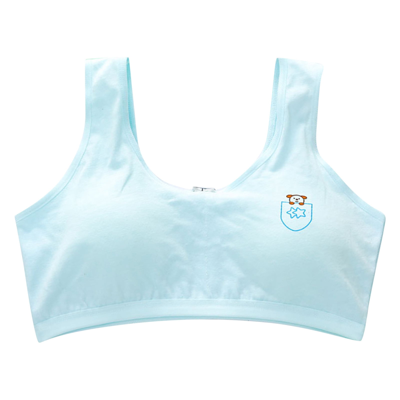 Hpapadks Girls Underwear Kids Girl Cartoon Print Sport Foam Bra Vest ...