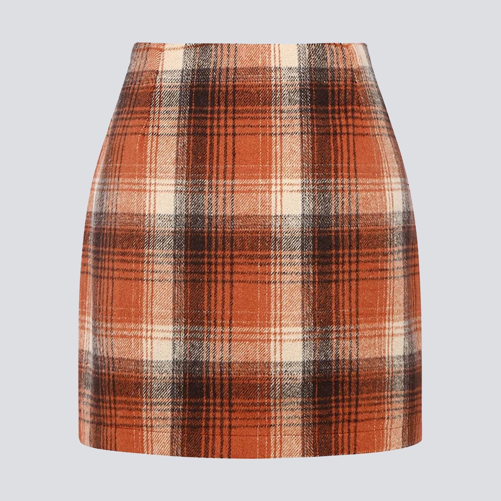 Hpapadks Holiday Skirts for Women High Waist Slimming Plaid Pencil Wool ...