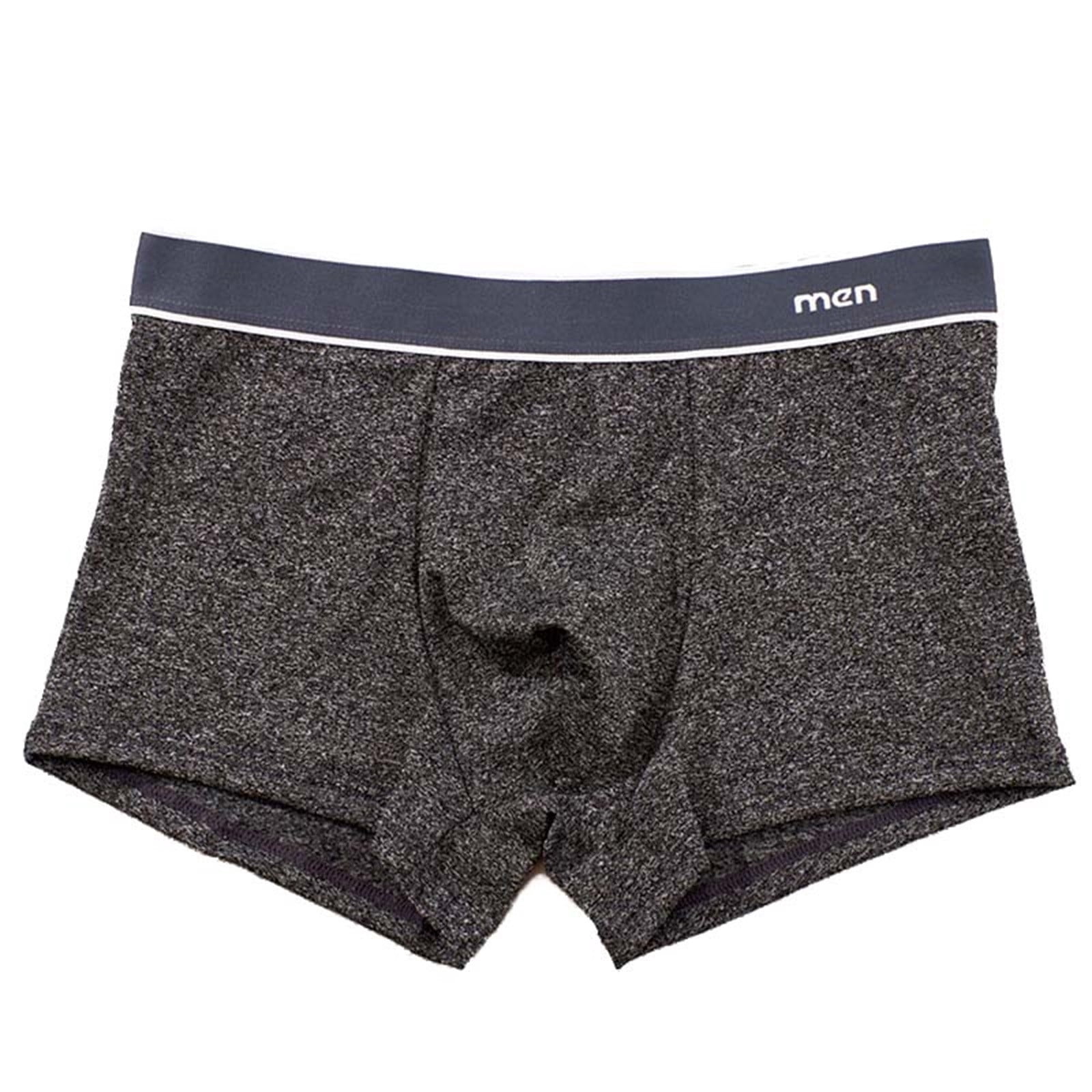 Hpapadks Men Underwear New Solid Color Underwear Steady Flat Four ...