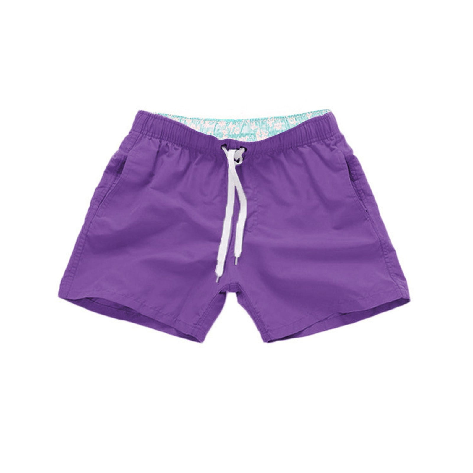 Hpapadks Mens Swim Trunks Summer Beach Loose Quick Dry Three Quarter ...