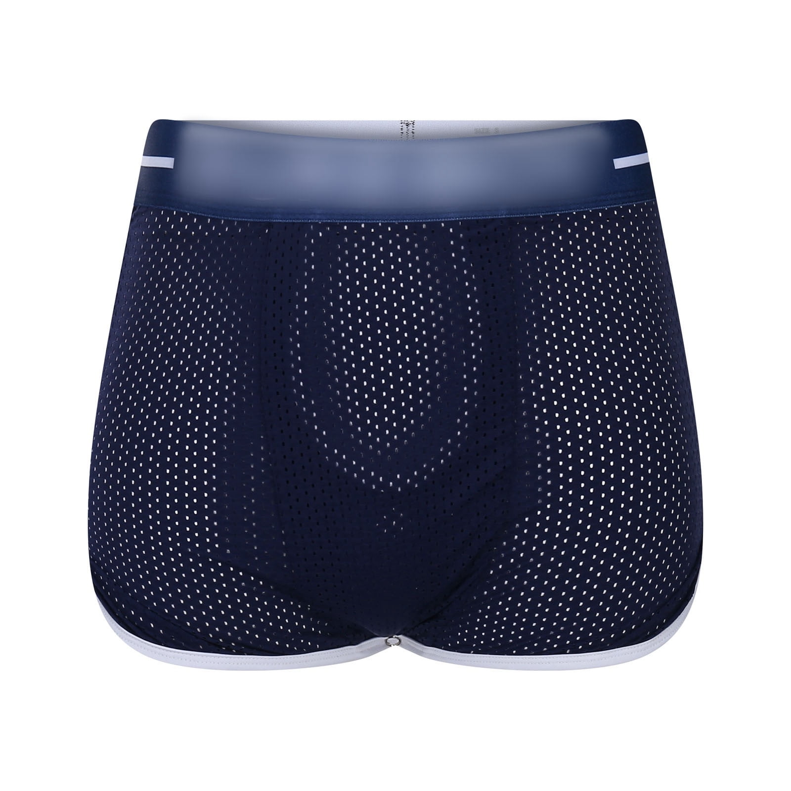 Hpapadks Mens Underwear Boxer Briefs Mesh Ice Silk Shorts Elastic ...