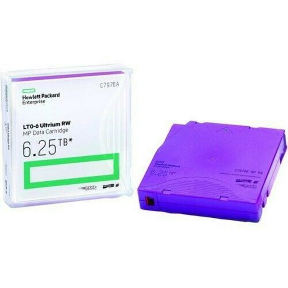 HP HPE LTO-6 Ultrium 6.25TB RW Data Cartridge C7976A Cinta cartucho ...