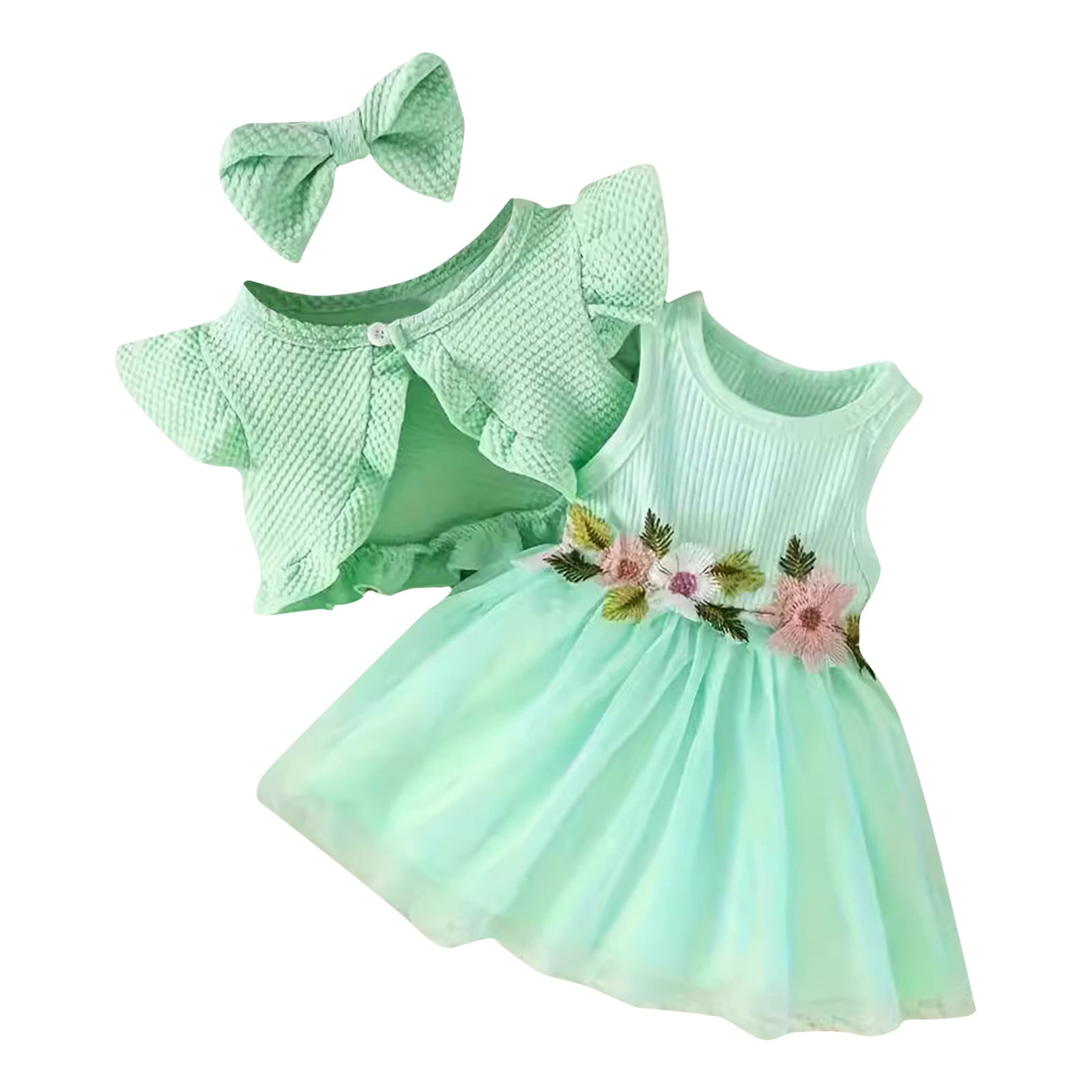 Hpgjzj Baby Girls Tutu Dress Cardigan Headband 3 Pieces Elegant ...