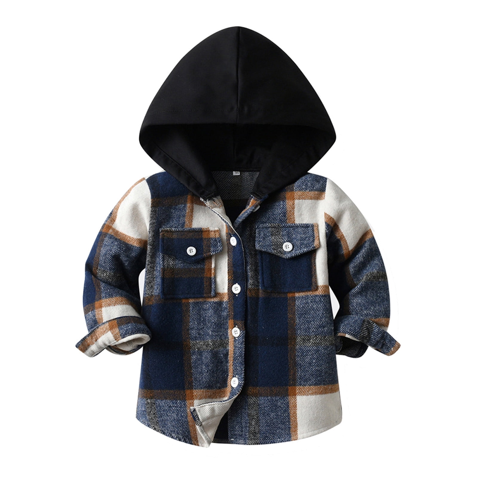 Hpgjzj Boys Flannel Shirts Toddler Plaid Shacket Kids Button Down Long ...