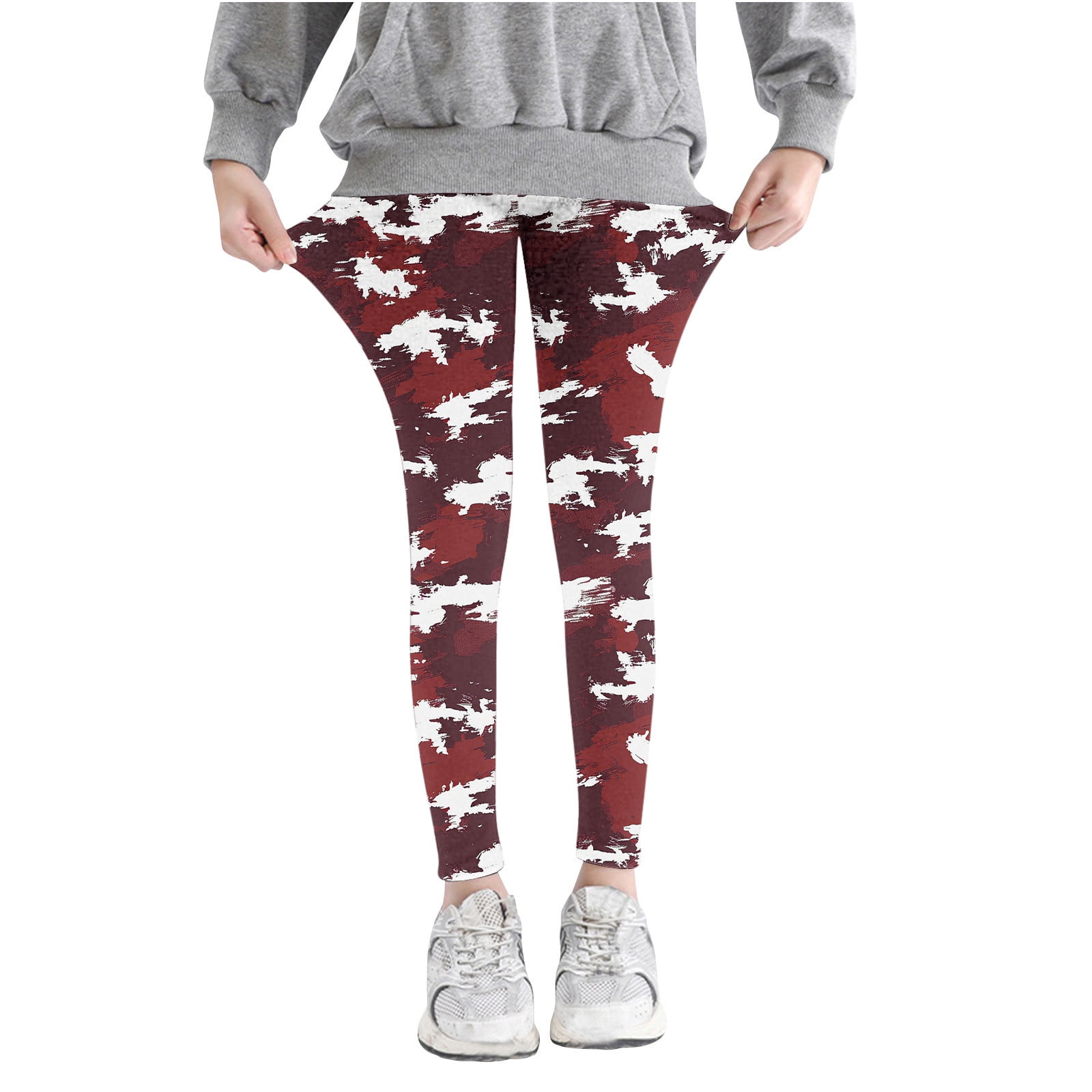 Hpgjzj Leggings for Girls Funny Printed Gym Kids Yoga Pants Camo Print ...