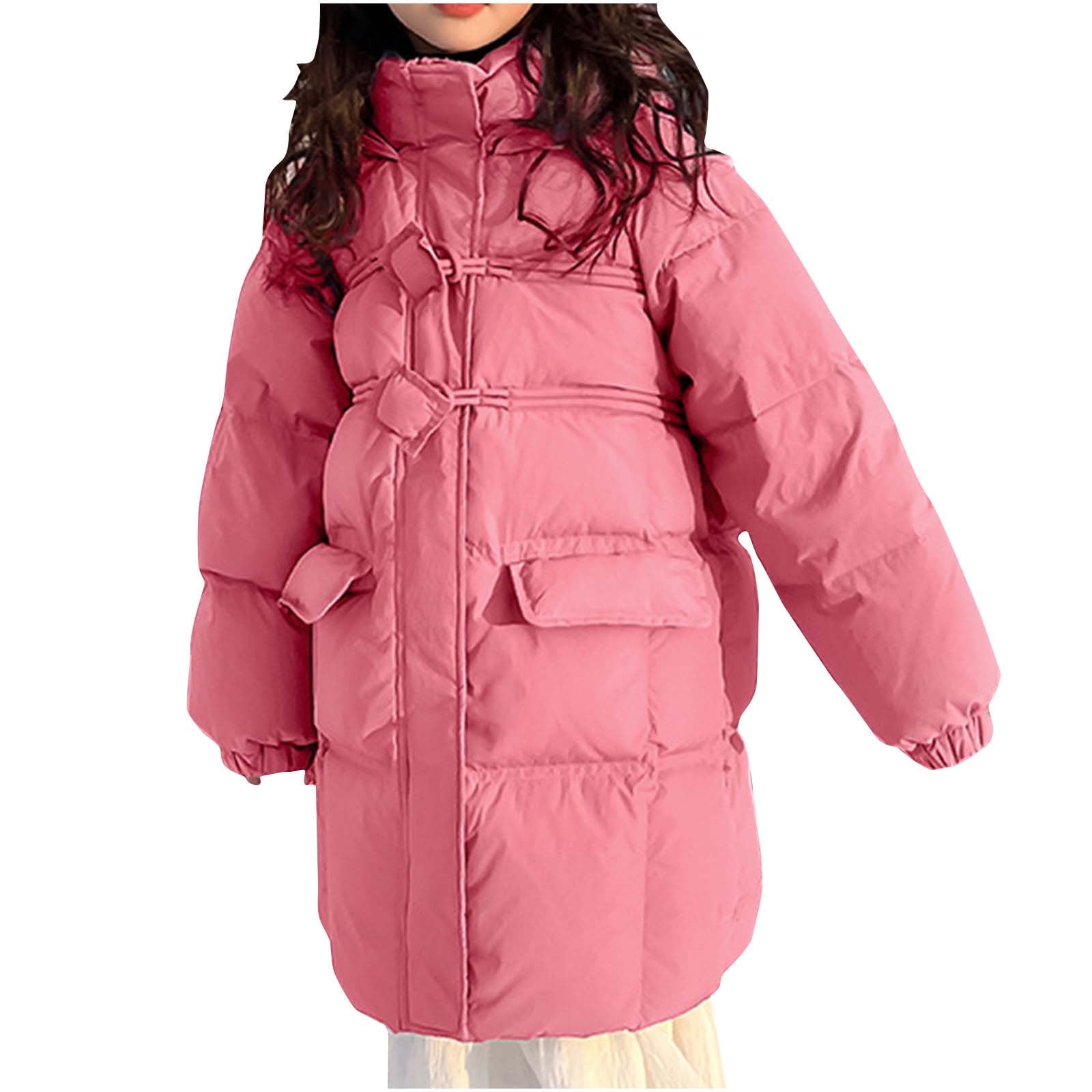 Hpgjzj Little Girls Ruffles Down Jacket Mid-length Parka Water ...