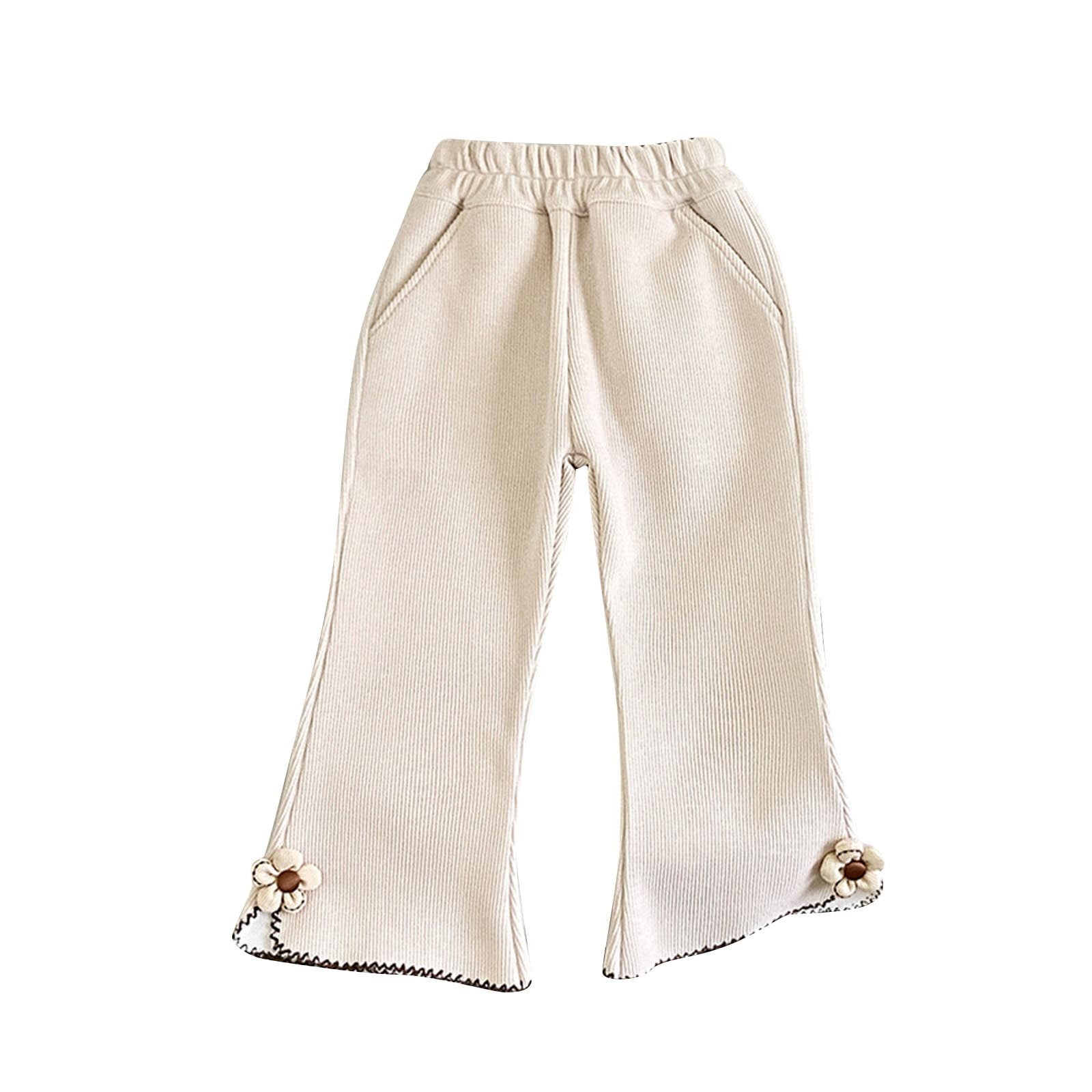 Hpgjzj Toddler Baby Girl Ruffle Leggings Bell Bottoms Stretch Solid ...