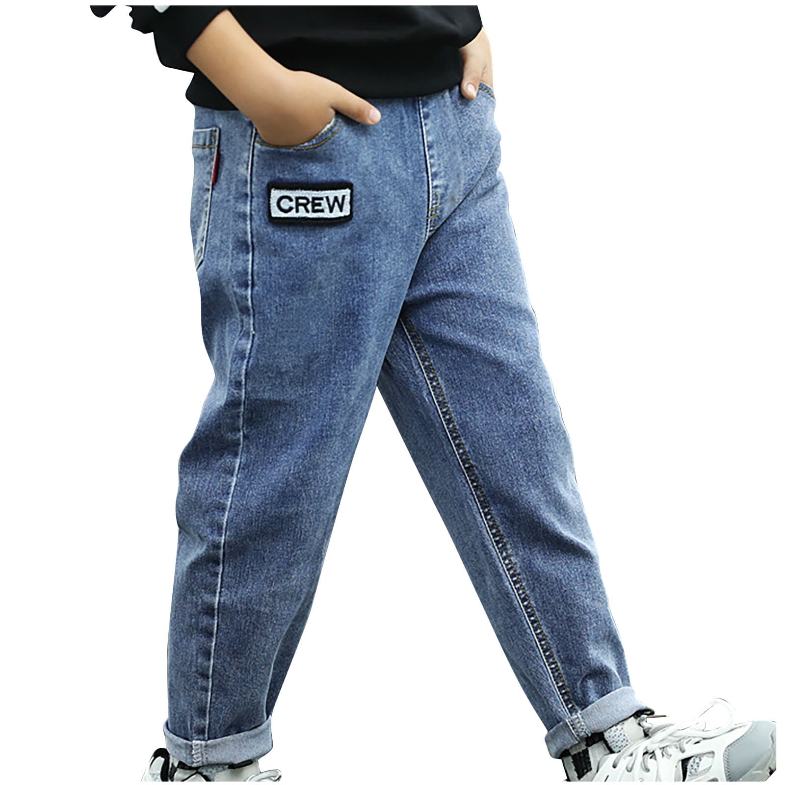 Hpgjzj Toddler Boys Casual Solid Color Pants Little Kids Boys Comfort ...