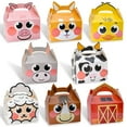 Hpscdyo 24 Pack Farm Animal Party Favor Boxes, Farmhouse Themed Party ...
