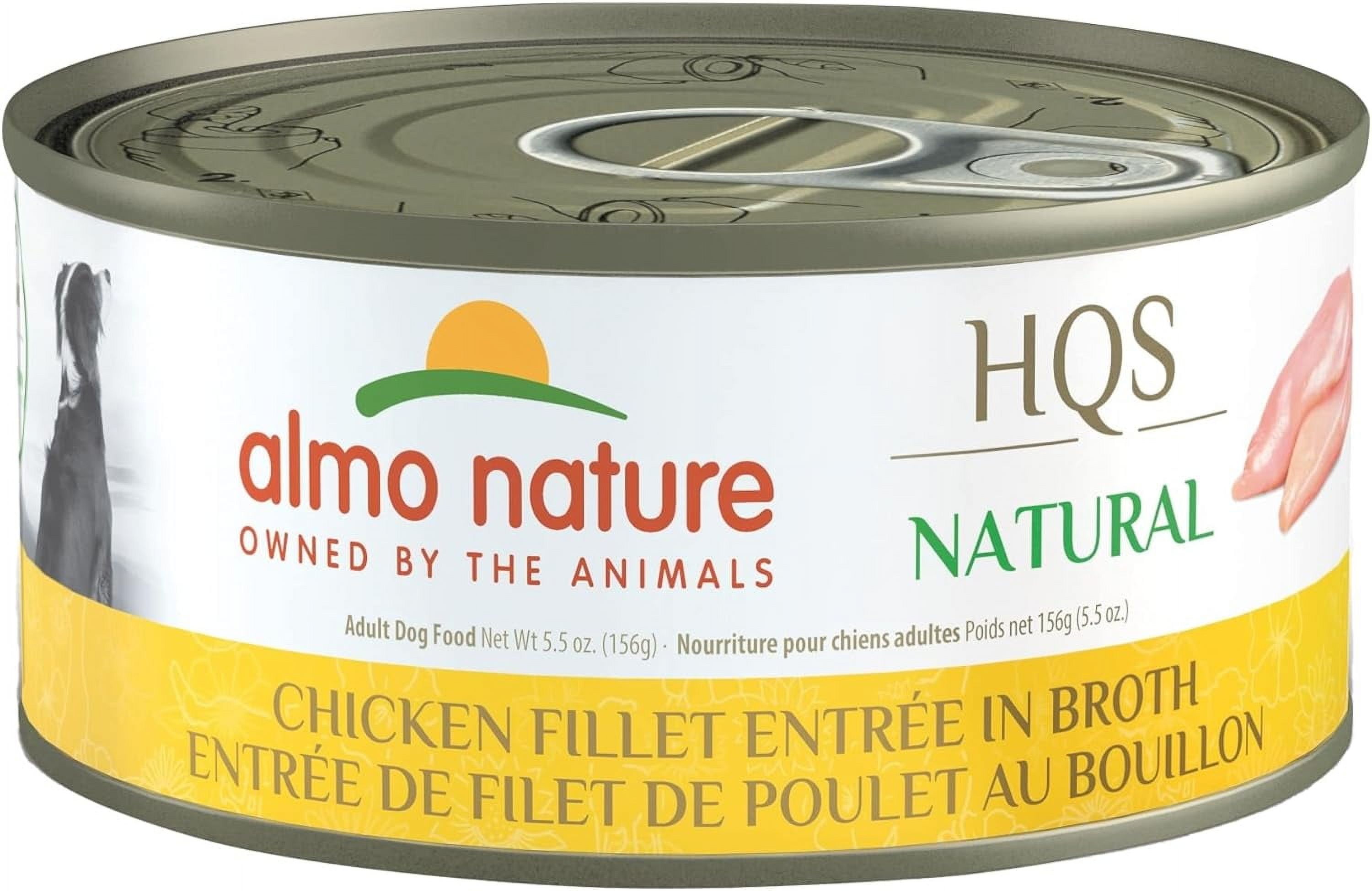 Hqs Natural Wet Dog Food Chicken Fillet Entree In Broth 5.5 Oz (Pack Of ...