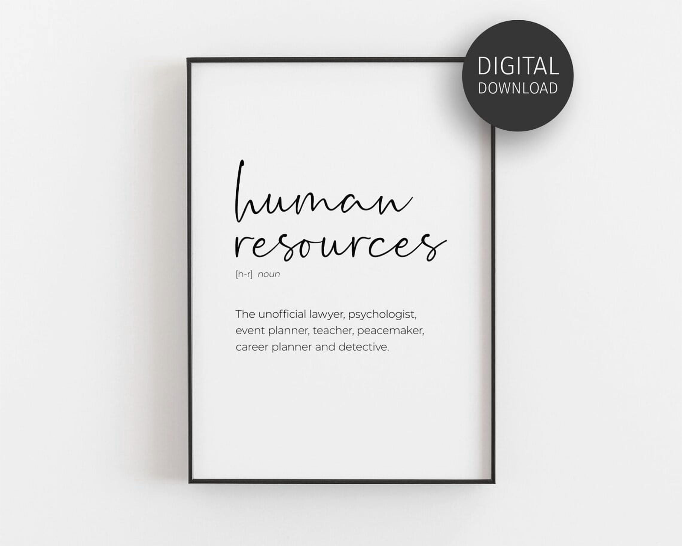 Hr Office Decor, Hr Manager Gifts, Human Resources Definition, Hr ...