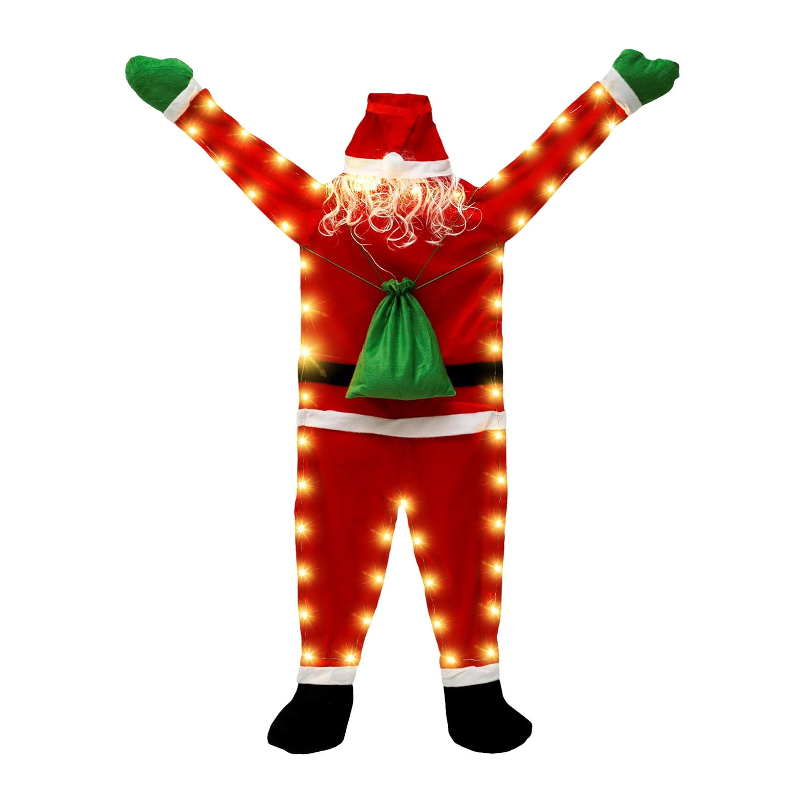 Hristmas Hanging Santa Christmas Outdoor Decoration For Gutter Or Roof ...