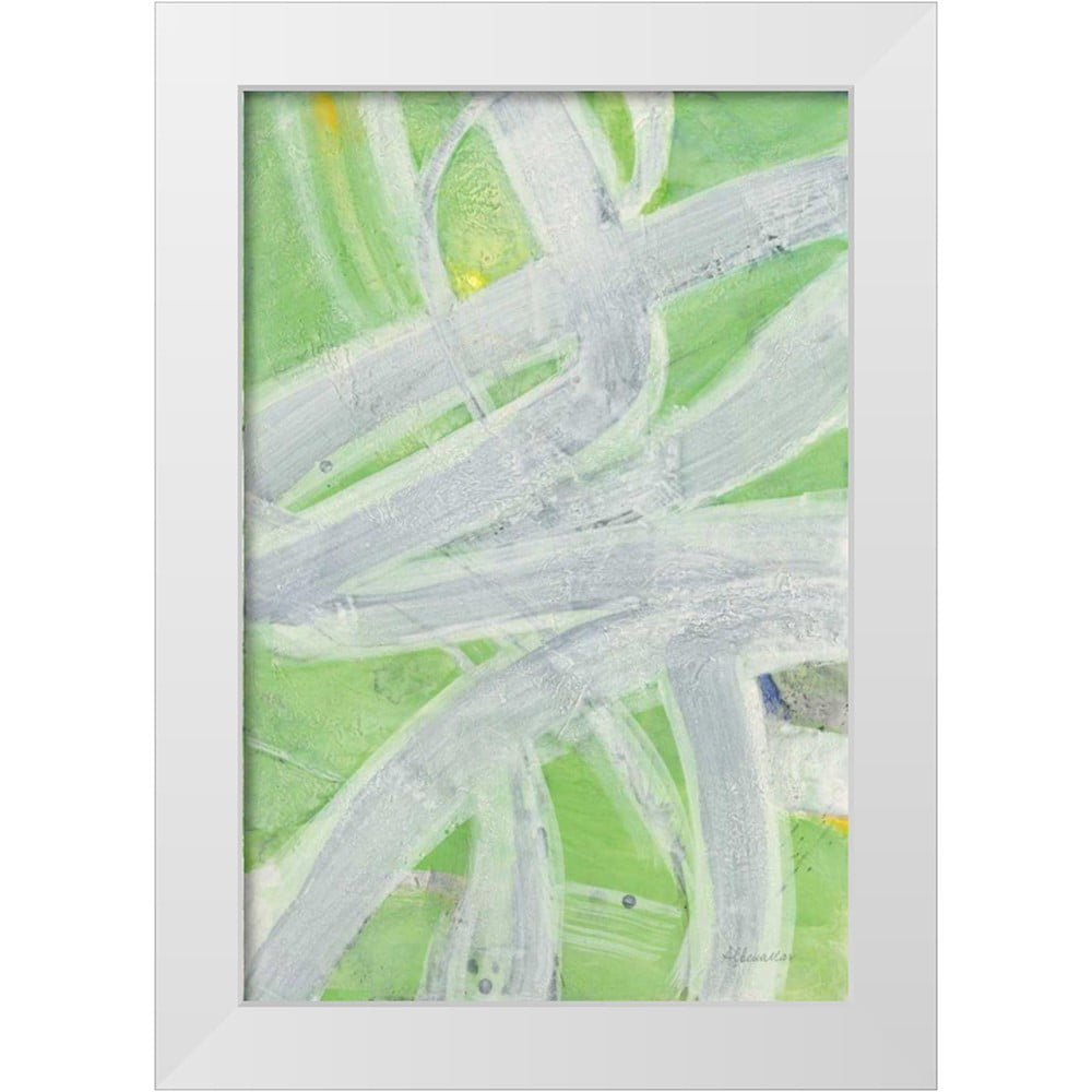 Hristova, Albena 23x32 White Modern Wood Framed Museum Art Print Titled - Intersections I ...