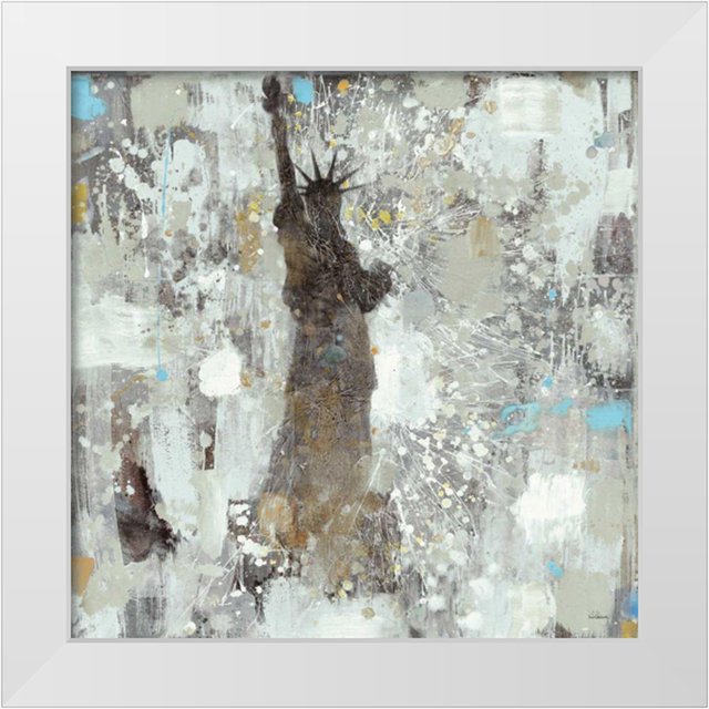 Hristova, Albena 26x26 White Modern Wood Framed Museum Art Print Titled ...