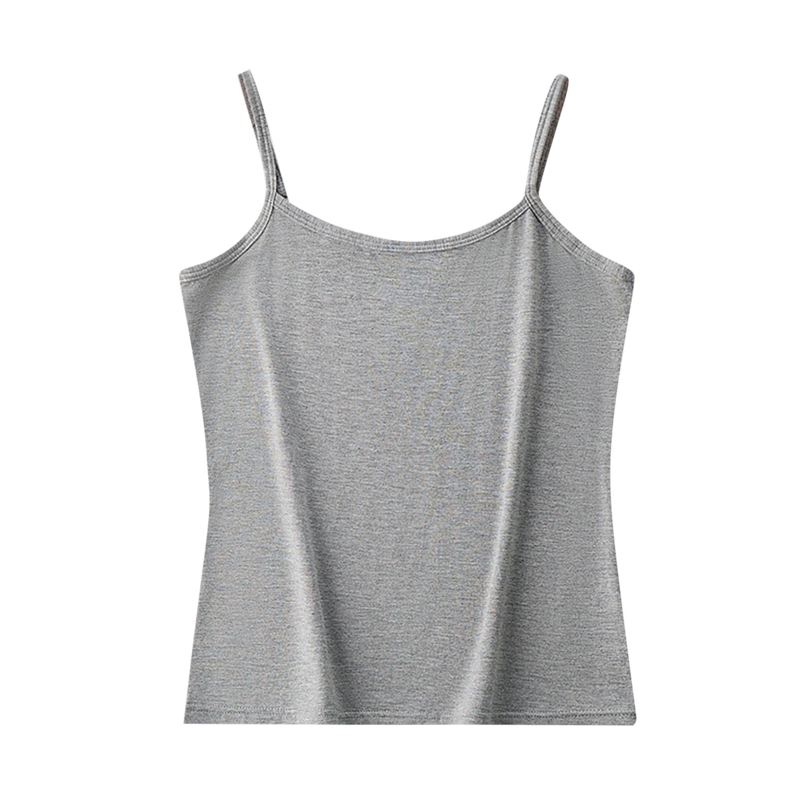 Hrsba Camisole Tops for Women,Fashion Solid Color with Built In Bra Pad ...