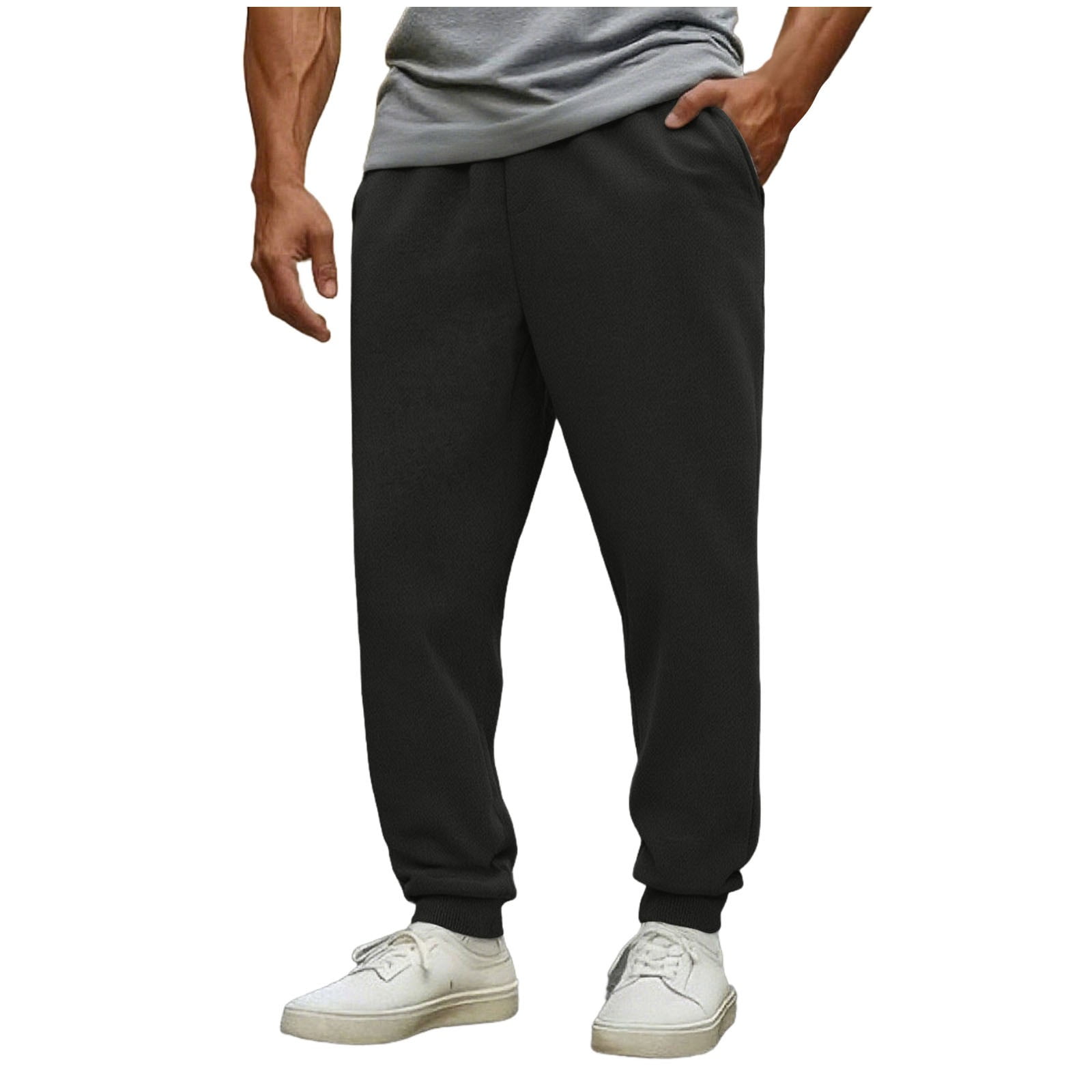 Hrsba Mens Comfortable Pants,Mens Sweatpants Drawstring Pants for Men ...
