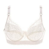 Hrsba Plus Size Bra,Womens Underwire Transparent Lace Thin Total ...
