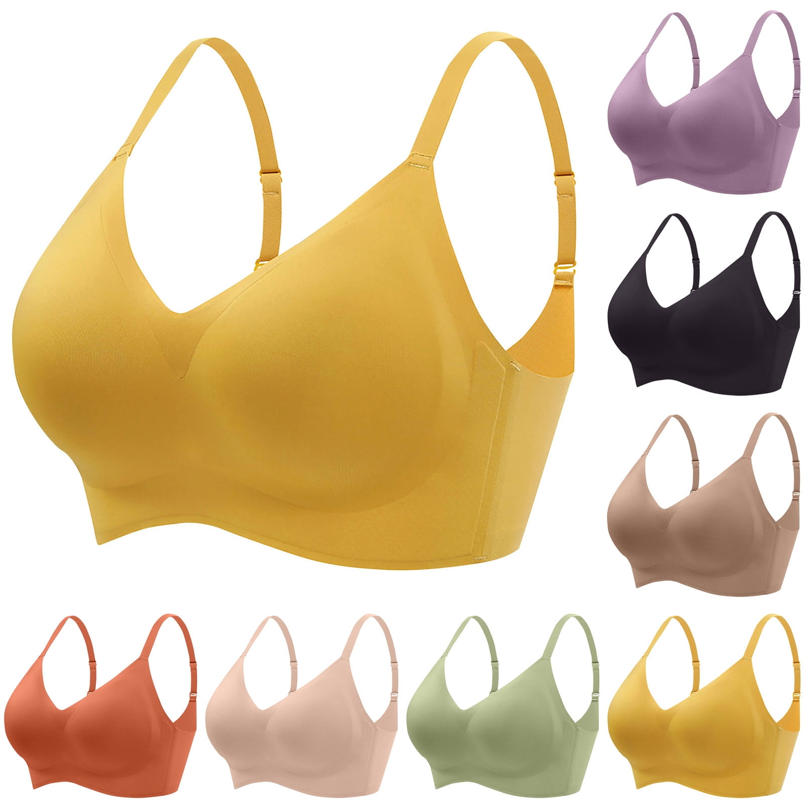 Hrsba Womens Plus Size Bra,Fashion Women Solid Color Thin And Light ...