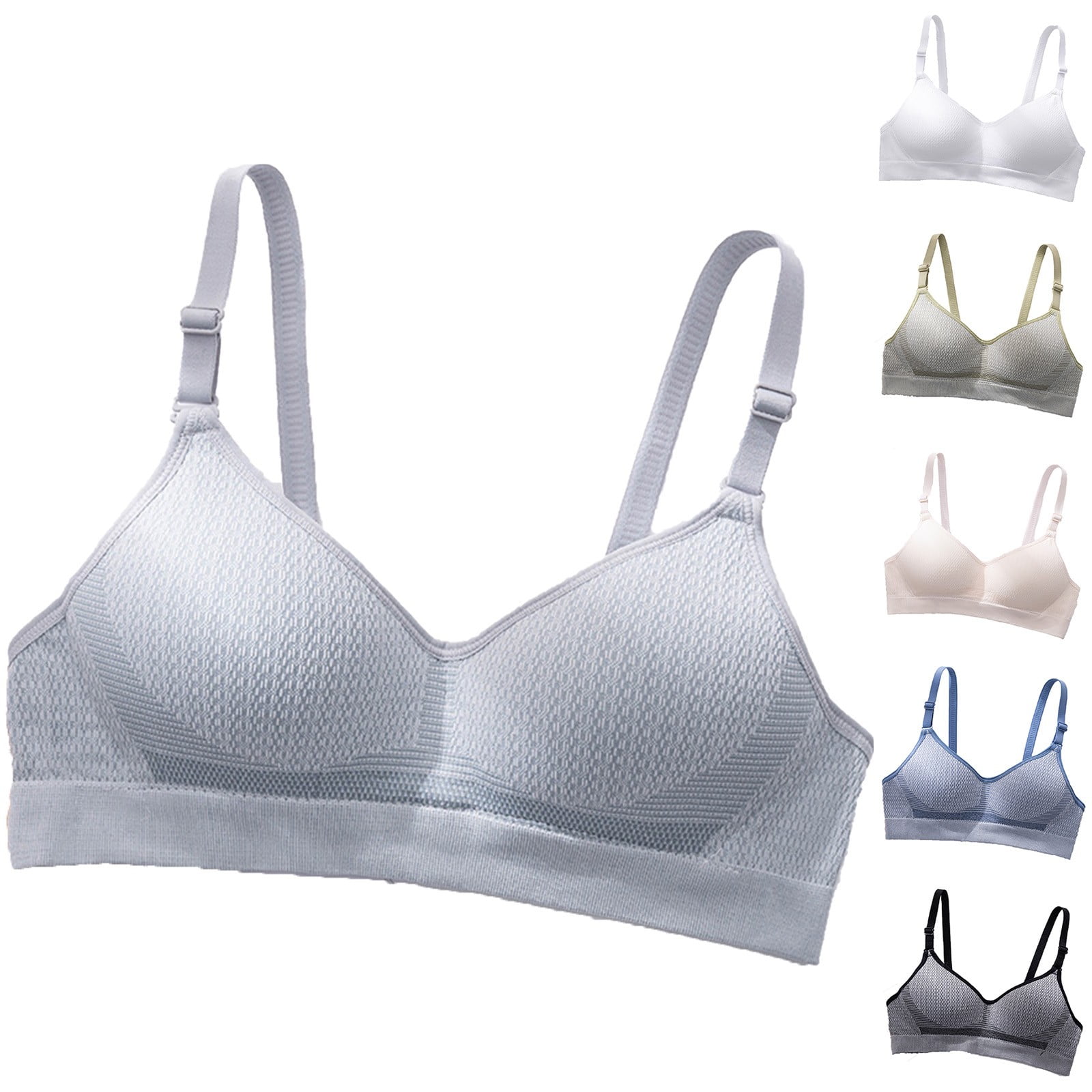 Hrsba Womens Plus Size Bra,Girls Bra Underwear Seamless With Cups ...