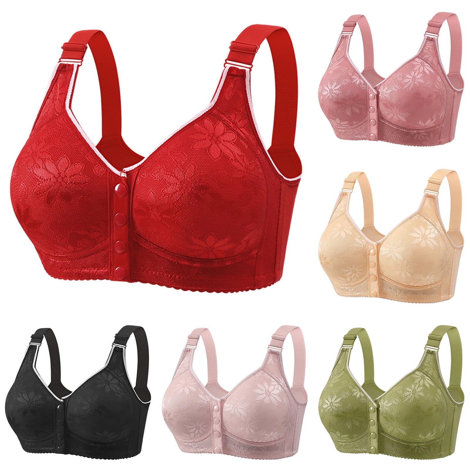 Hrsba Womens Plus Size Bra,Woman's Embroidery Thin Style Ventilate ...