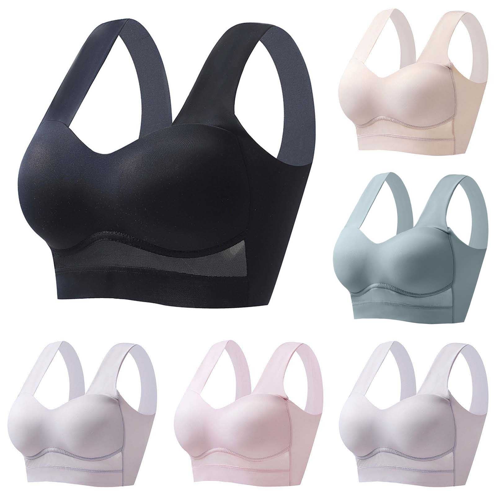 Hrsba Womens Plus Size Bra,Woman's Solid Color Lce Silk Ventilate Sling ...