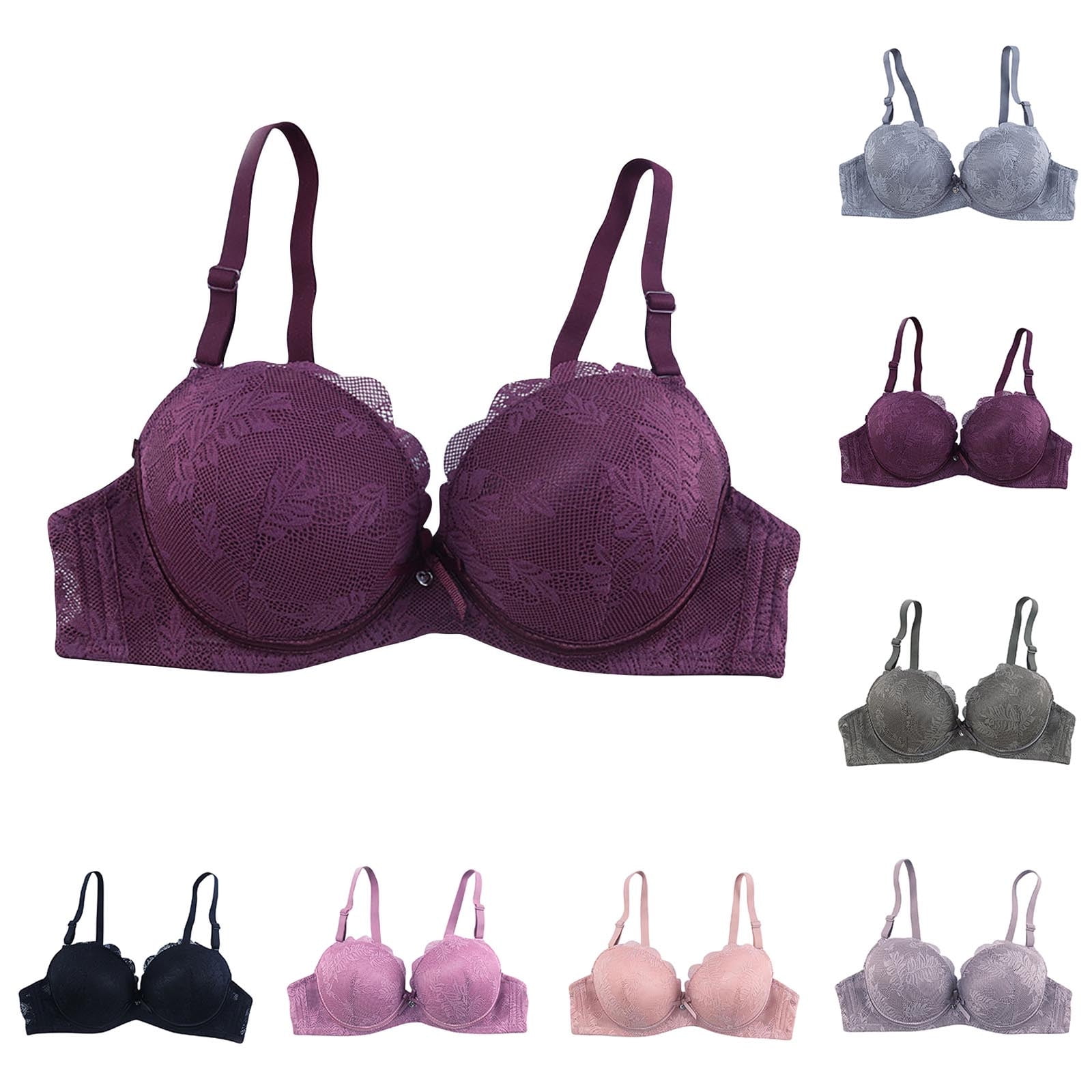 Hrsba Womens Plus Size Bra,Women's Sexy Lace Patchwork Bra With ...