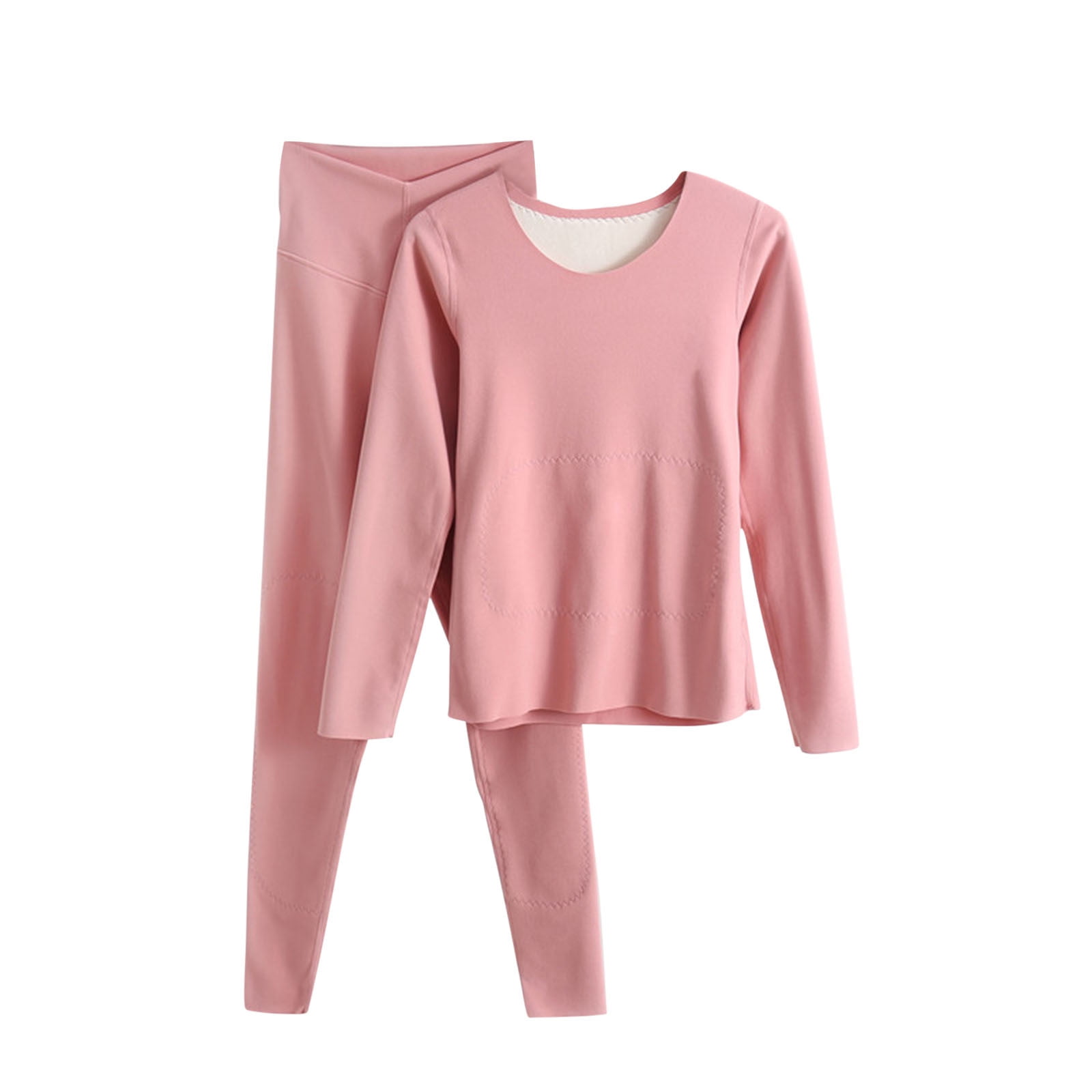 Hrsba Womens Winter Warm Pajama Sets,2 Piece Pajama Set for Women Solid ...