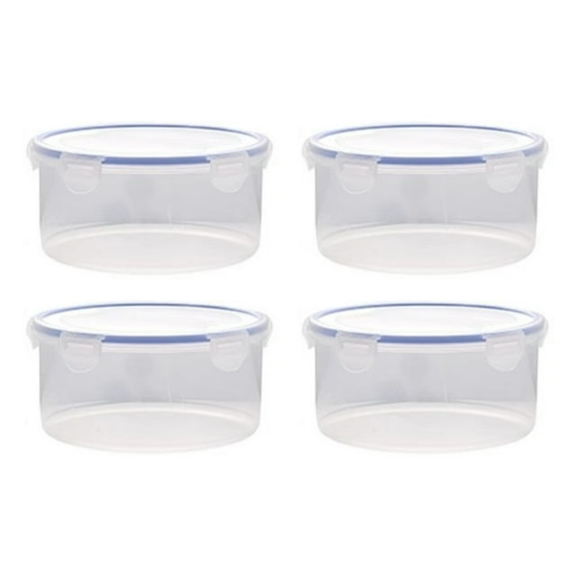 Hsankro Small Meal Prep Containers, 4-Pack, Crisper Containers, Plastic ...